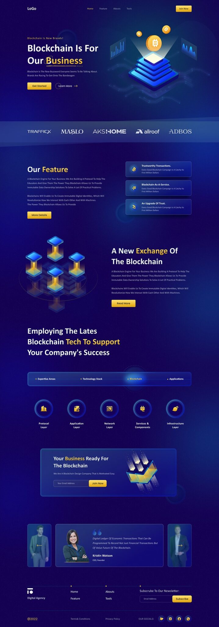 Thiết kế Landing Page Blockchain - Crypto chuyên nghiệp - DK Tech